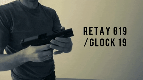 Стартовий пістолет Глок G 19C 14 зарядів Сигнальний пістолет Retay ...