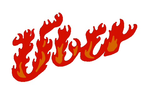 Fire Flames Sticker by ÜBER for iOS & Android | GIPHY