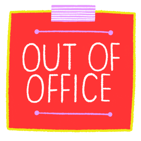 Out Of Office Holiday Sticker by Anke Weckmann for iOS & Android | GIPHY