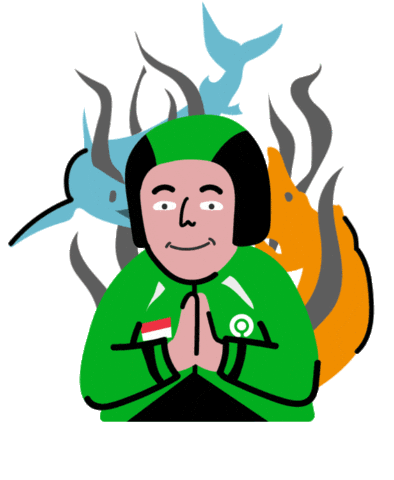 Go-Jek Thank You Sticker by Gojek Indonesia for iOS & Android | GIPHY