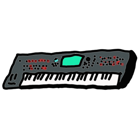 Keyboard Synth Sticker by narfsounds for iOS & Android | GIPHY