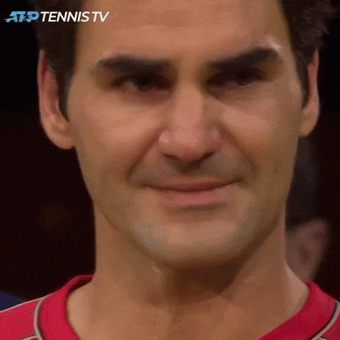 Roger Federer Crying GIF by Tennis TV - Find & Share on GIPHY