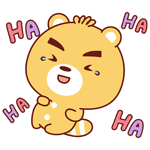 Hahahaha Sticker by bluesbear for iOS & Android | GIPHY
