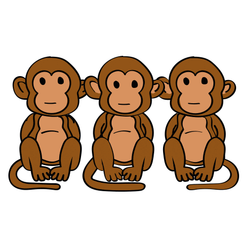 Monkeys Speaknoevil Sticker by The Streetfood Club for iOS & Android ...