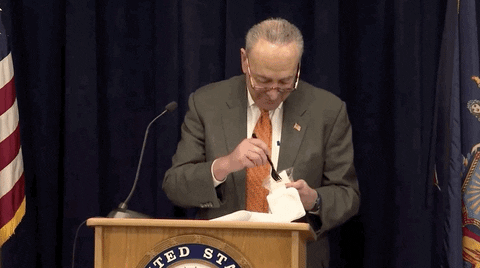 Chuck Schumer Cheesecake GIF - Find & Share on GIPHY