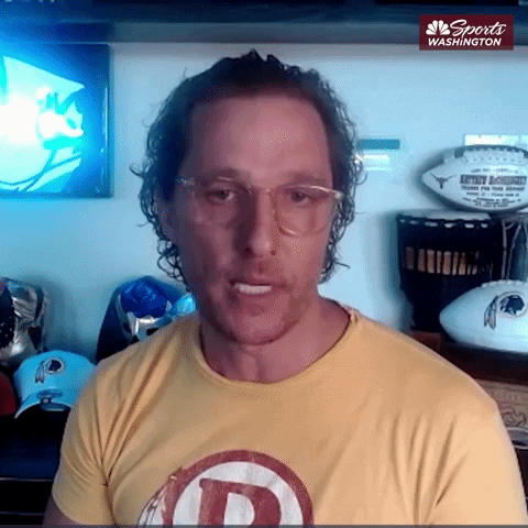 Matthew Mcconaughey Redskins GIF by NBC Sports Washington - Find ...