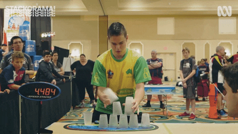 Stacks Cup Stacking GIF by ABC TV + IVIEW - Find & Share on GIPHY