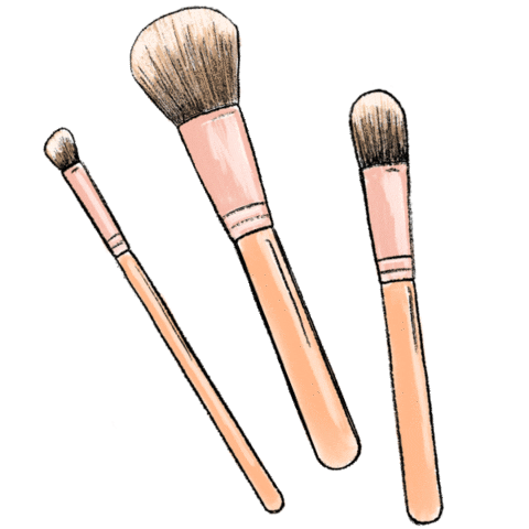 Makeup Brush Sticker by Courtney Shields for iOS & Android | GIPHY