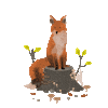 Fox Tree Sticker by Lara Paulussen for iOS & Android | GIPHY