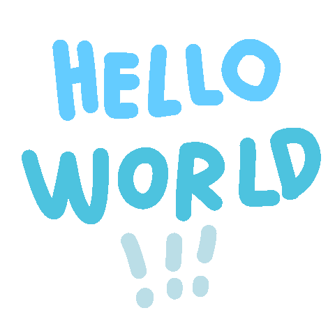 World Hello Sticker by Ai and Aiko for iOS & Android | GIPHY