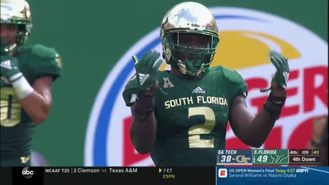Usf Football GIF by SoFloBulls - Find & Share on GIPHY
