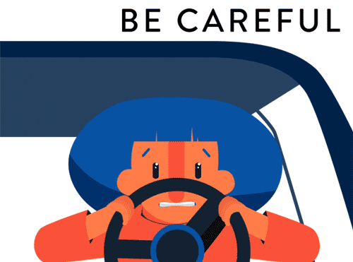 Scared Car Sticker by Rory for iOS & Android | GIPHY