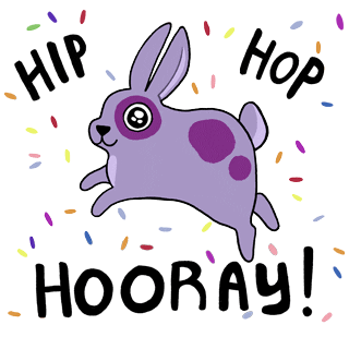 Happy Hip Hop Hooray Sticker by Bare Tree Media for iOS & Android | GIPHY