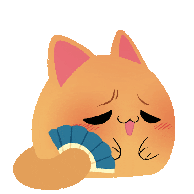 Sweating Fat Cat Sticker by Platonic Games for iOS & Android | GIPHY