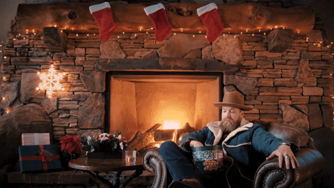 Yule Log Popcorn GIF by Moose Munch - Find & Share on GIPHY