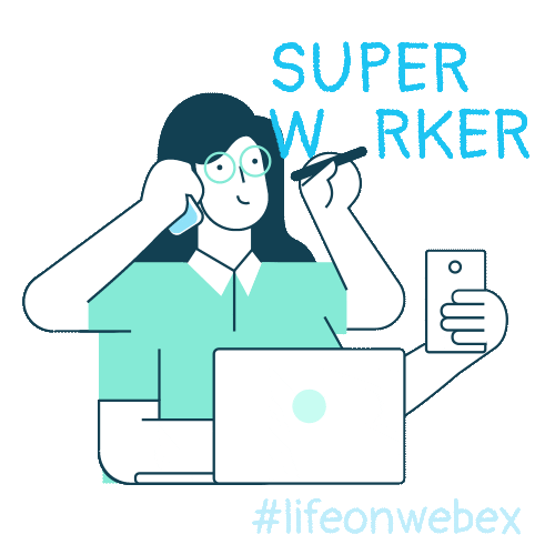Work From Home Sticker by Cisco Webex for iOS & Android | GIPHY