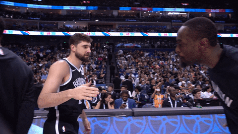 High Five Kyrie Irving GIF by Brooklyn Nets - Find & Share on GIPHY