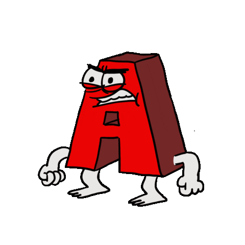 Angry Alphabet Sticker by Hombre_McSteez for iOS & Android | GIPHY