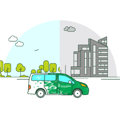 Driving On My Way Sticker by CleverShuttle for iOS & Android | GIPHY