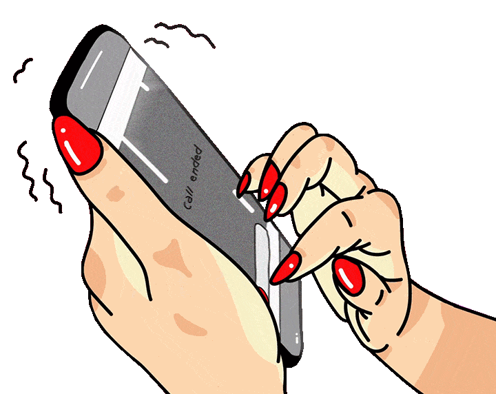 Hang Up Phone Sticker by Mae Muller for iOS & Android | GIPHY