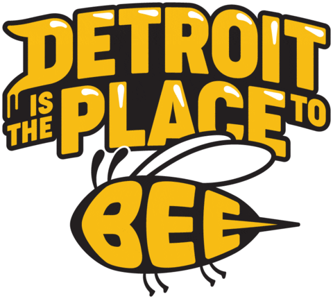 City Of Detroit Bee Sticker by Detroit Hives for iOS & Android | GIPHY