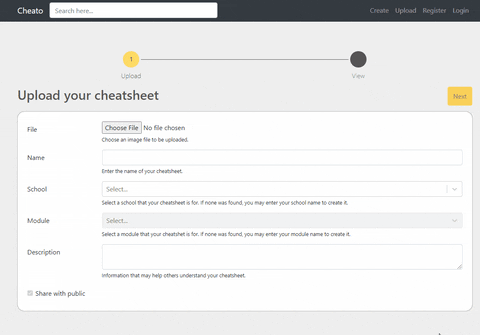 GitHub - Tomashiwa/Cheato: A website to create, host and share your ...