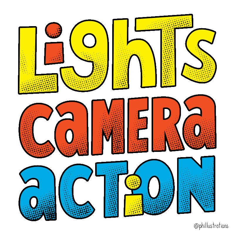 Lights Camera Action Film Sticker for iOS & Android | GIPHY