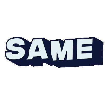 Same Same Agree Sticker by Michael Shillingburg for iOS & Android | GIPHY
