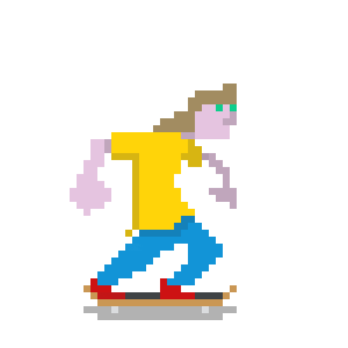 Pixel Skate Sticker by shawy animation for iOS & Android | GIPHY