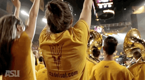 Sun Devils Cheering GIF by Arizona State University - Find & Share on GIPHY
