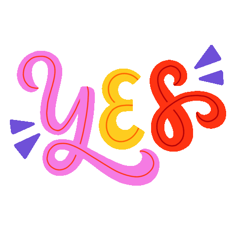 Neon Yes Sticker for iOS & Android | GIPHY