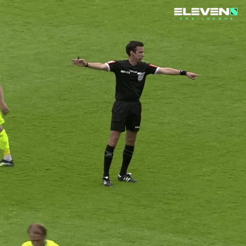 Pointing Referee GIF by ElevenSportsBE - Find & Share on GIPHY