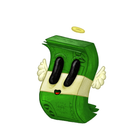 Money Flying Sticker by Tom Spoon for iOS & Android | GIPHY