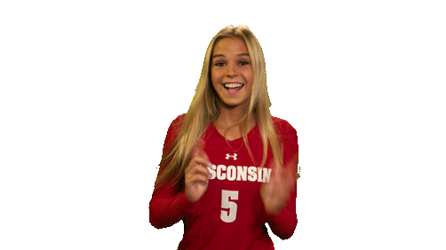 Wisconsin Womens Volleyball Riley Bell Sticker by Wisconsin Badgers for ...