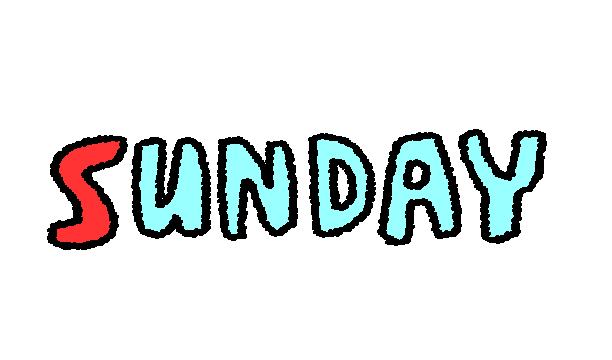 Sunday Sticker by Alabaster Pizzo for iOS & Android | GIPHY
