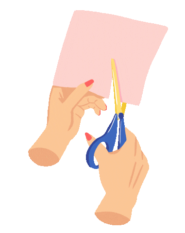 Hand Paper Sticker by Saori Kasai for iOS & Android | GIPHY