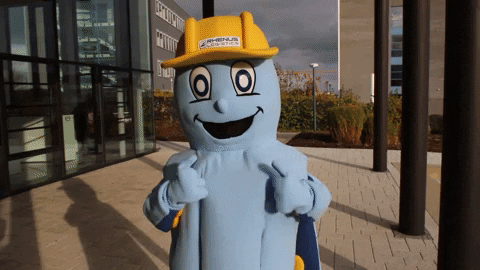 Mascot Rheiner GIF by Rhenus Logistics - Find & Share on GIPHY
