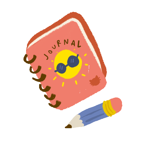 Book Pencil Sticker by thegangoffur for iOS & Android | GIPHY