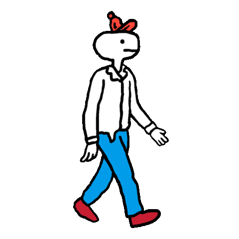 Animation Walk Sticker by Mr Tronch for iOS & Android | GIPHY