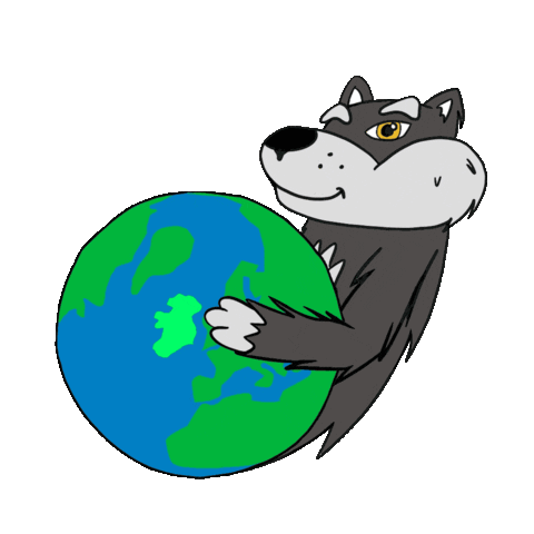 Earth Wolf Sticker by University of Limerick for iOS & Android | GIPHY