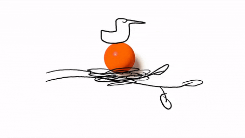 Bird Singing GIF by Serge Bloch - Find & Share on GIPHY