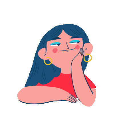 Girl Waiting Sticker by caridibuja for iOS & Android | GIPHY