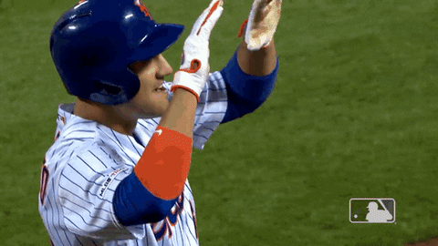 High Five Ny Mets GIF by New York Mets - Find & Share on GIPHY