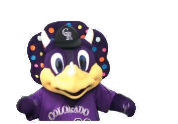 Mascot Dinger Sticker by Colorado Rockies for iOS & Android | GIPHY