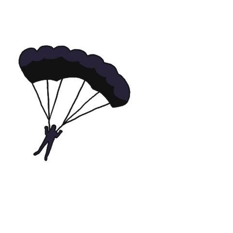 Parachute Floating Sticker by Shane Beam for iOS & Android | GIPHY