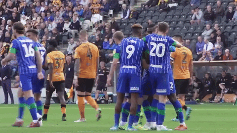 Chey Dunkley Celebration GIF by Wigan Athletic - Find & Share on GIPHY