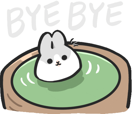 Bunny Goodbye Sticker by YUKIJI for iOS & Android | GIPHY