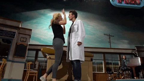 Jason Mraz Fight GIF by Waitress The Musical - Find & Share on GIPHY