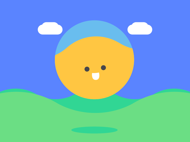 Animated Cartoon Sunny Day