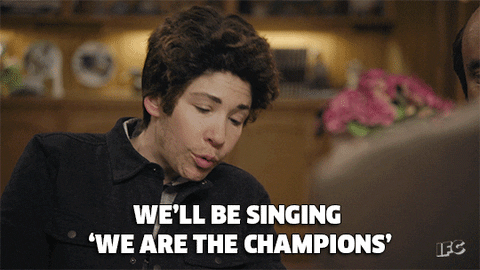 We Are The Champions Lol GIF by IFC - Find & Share on GIPHY